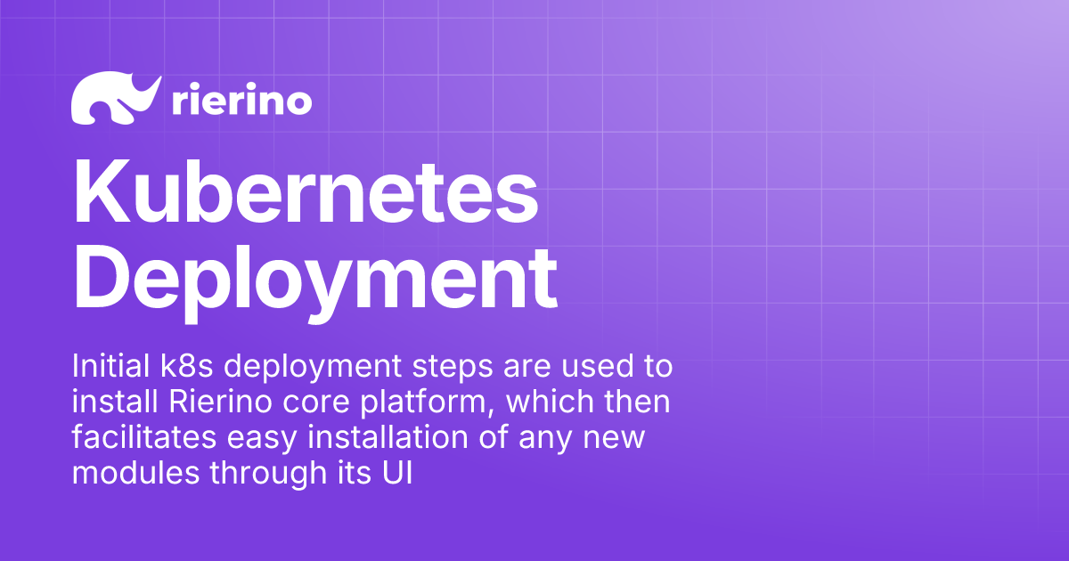 Kubernetes Deployment | Rierino