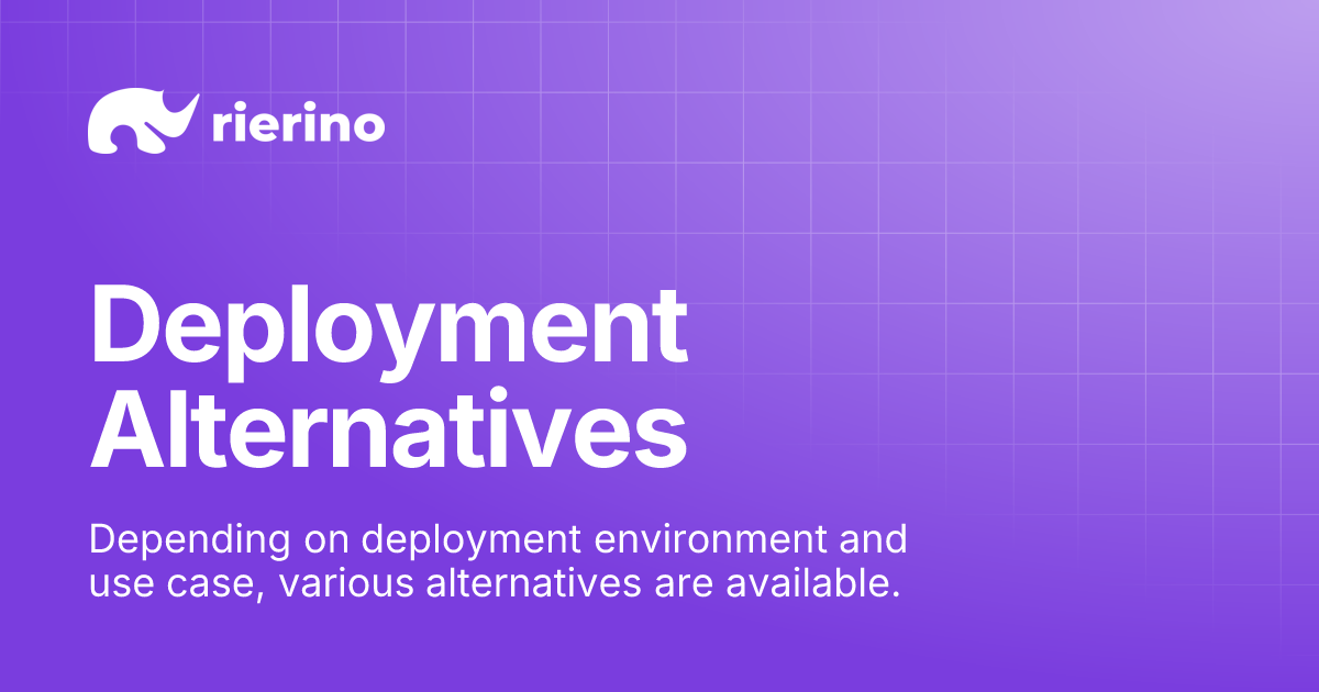 Deployment Alternatives | Rierino