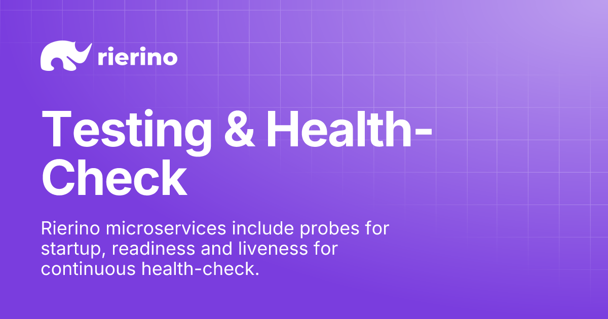 Testing & Health-Check | Rierino