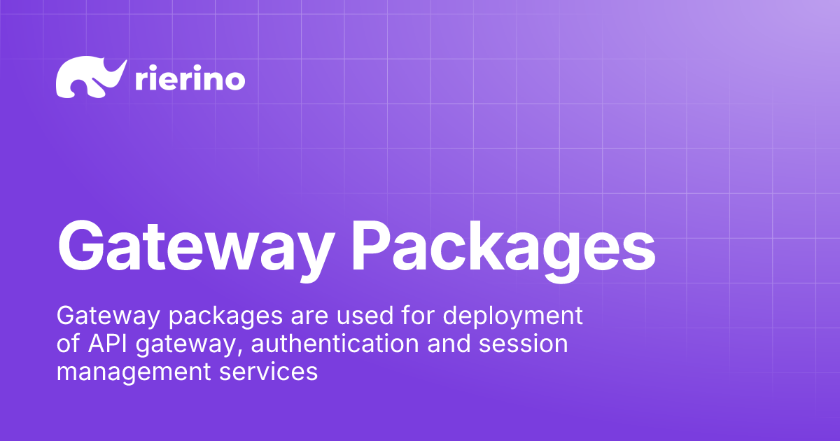 Gateway Packages | Rierino