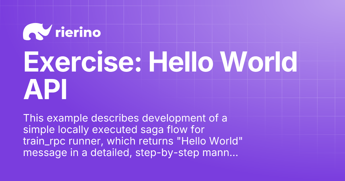 Exercise Hello World Api Rierino 3112