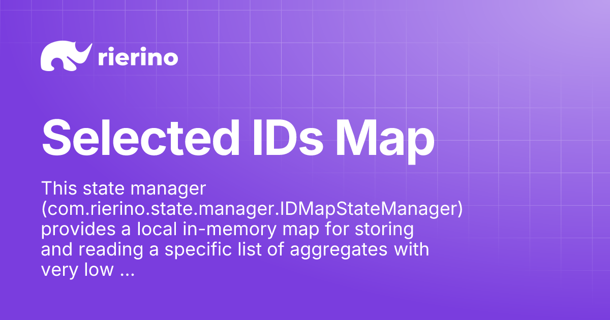 Selected IDs Map | Rierino