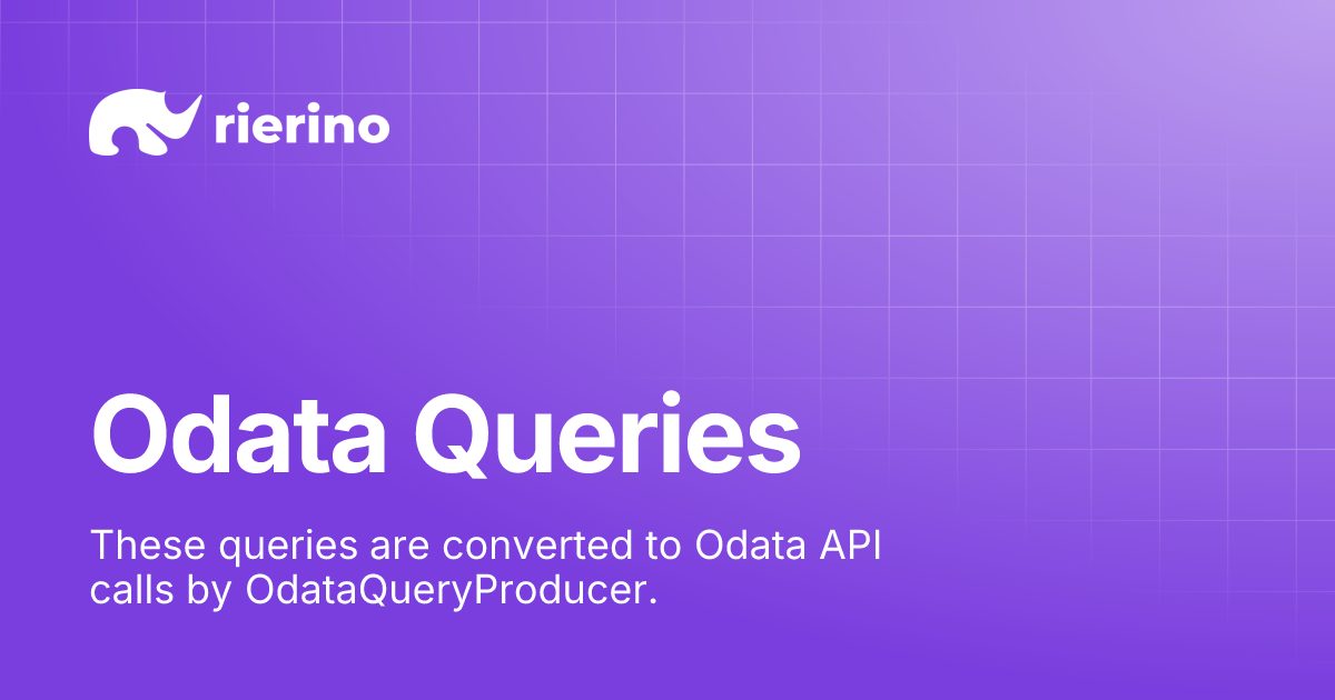 Odata Queries | Rierino