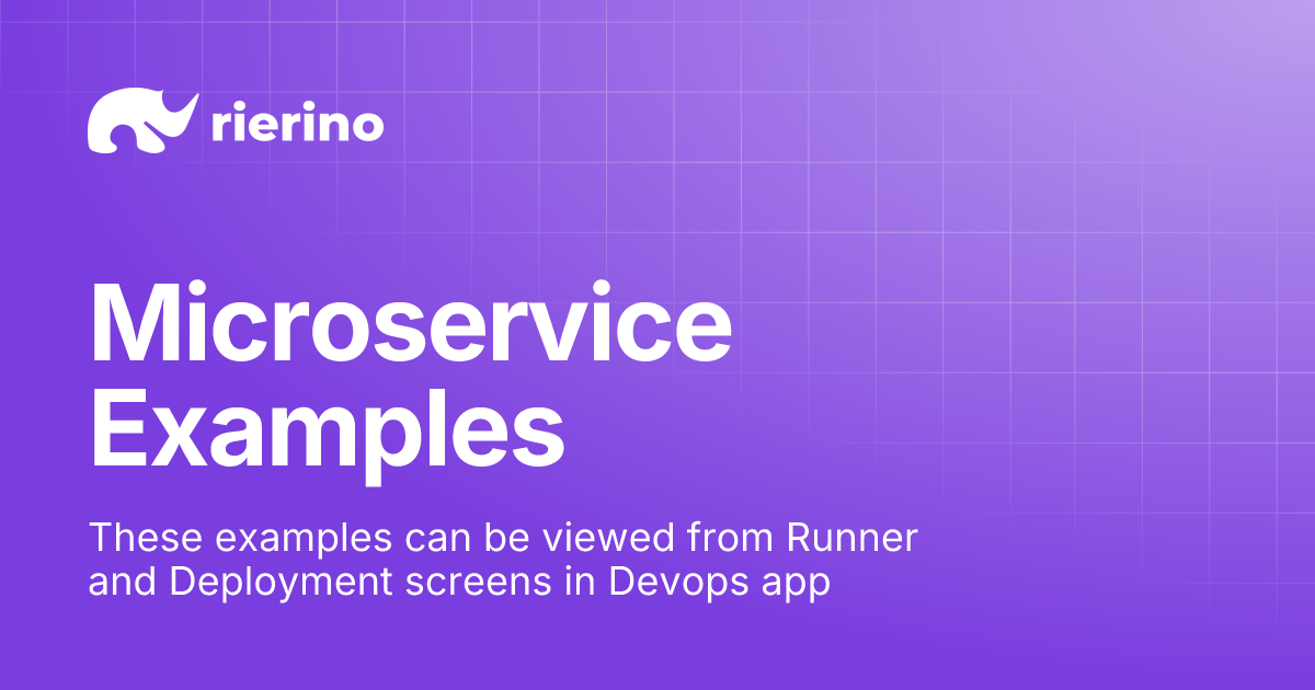 Microservice Examples | Rierino