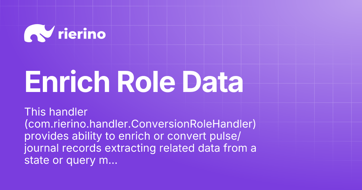 Enrich Role Data | Rierino