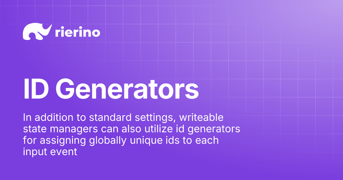 ID Generators | Rierino