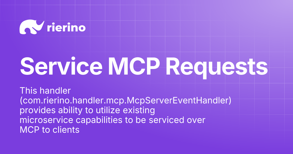 Service MCP Requests | Rierino