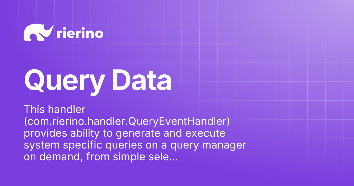 Query Data | Rierino