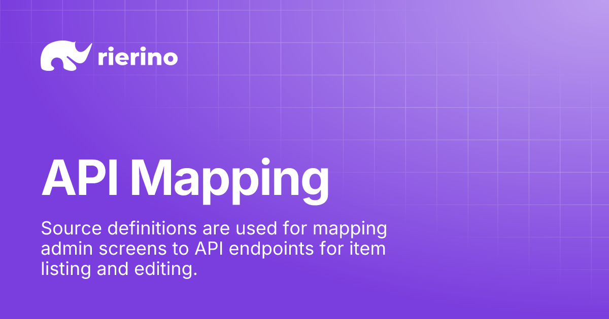 API Mapping | Rierino